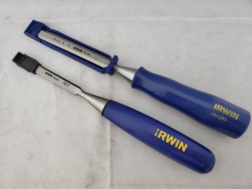 Irwin Marples Chisels, Set of 2, 13mm & 10mm, Blue Handles, Ships Free ...