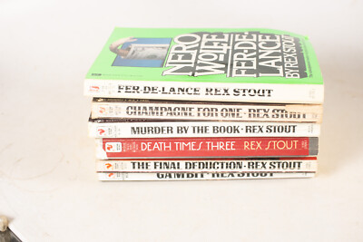 Lot of 6 Rex Stout Nero Wolfe Paperback Books | eBay