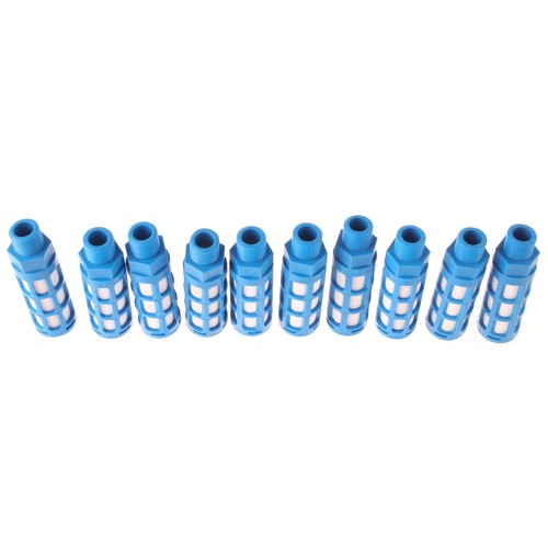 Plastic Pneumatic Noise Reducing Silencer Muffler 1/4PT 10Pcs Blue | eBay