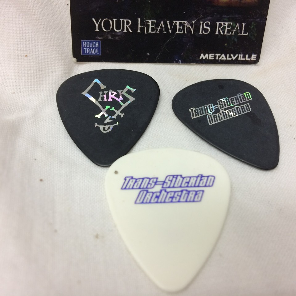 Trans-Siberian Orchestra Chris Caffery Signature Guitar Pick Lot (3) | eBay