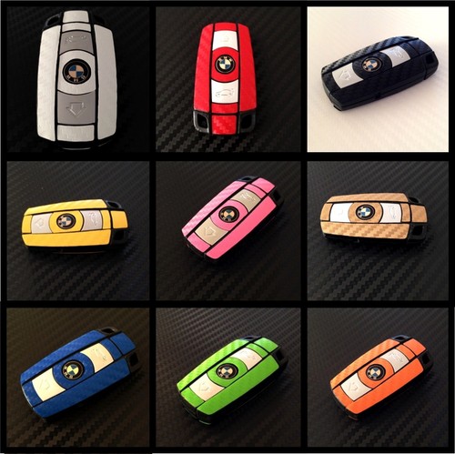 BMW Key Carbon Decal Sticker Fob Keyring Overlay 1 3 5 6 X X1 X3 X5 M Z ...