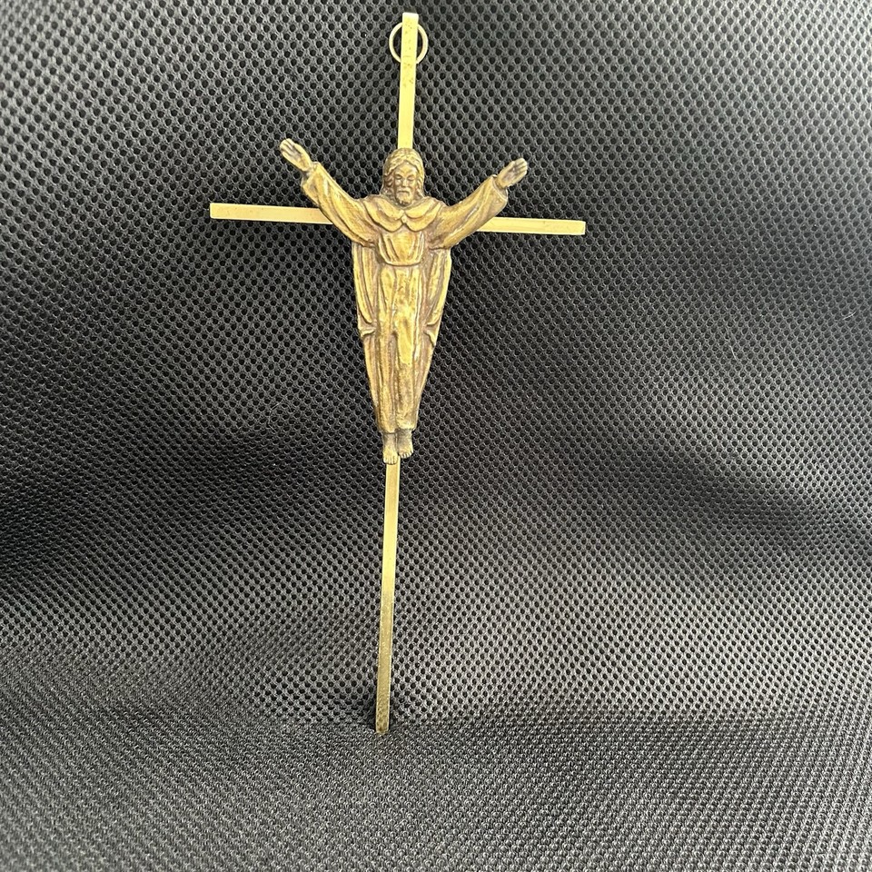 Antique Vintage INRI Metal Cross Jesus Catholic Wall Hanging 10 ...