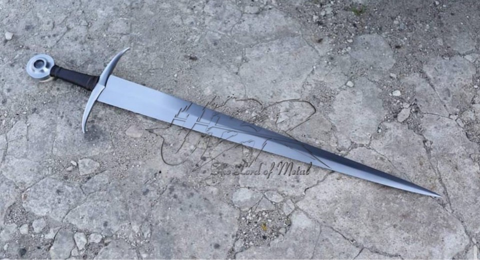 Custom Handmade D2 Steel Medieval Arming Sword With Leather Sheath | eBay