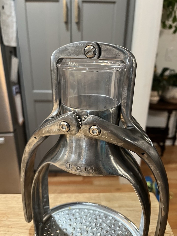 ROK Presso Manual Espresso Coffee Press Maker Machine Silver - Press ...