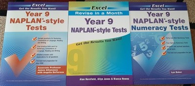 *NEW* Excel Year 9 Naplan Tests - 3 Books - Naplan Style, Numeracy ...