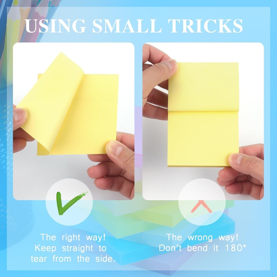 Sticky Notes 3x3 Self-Stick Yellow Memo Notes 6 Pads 100 Sheets Each | eBay