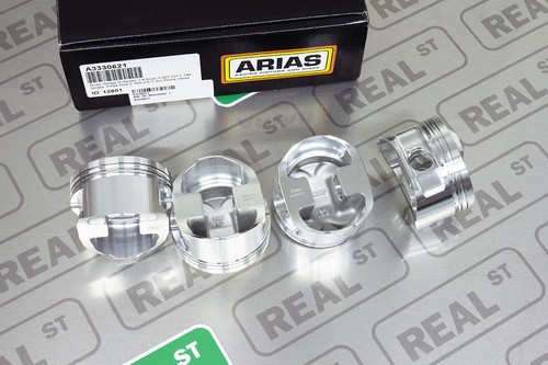 Arias Forged Pistons B18C5 7.3 cc 13.2:1 84.5mm Bore 87.2mm Stroke 137 ...