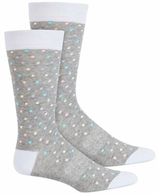 Bar Iii Mens Gray Mini Dot Business Professional Dress Socks 7-12 | eBay