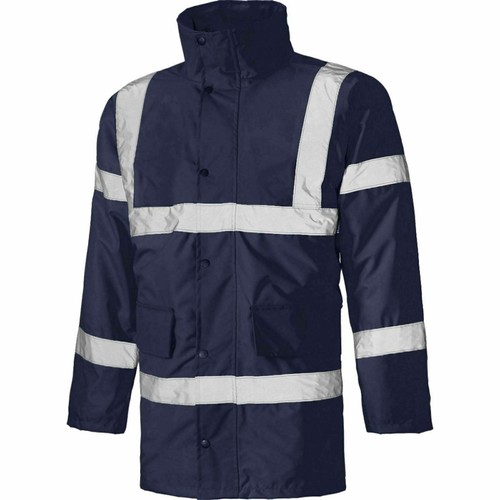 Hi Viz Visibility Security Work Contractor Waterproof Padded Hooded ...