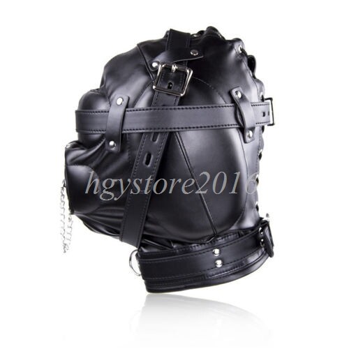 Studded Head Hood Gimp Open Mouth Gags Restraints Funnel Fluid Muzzle ...