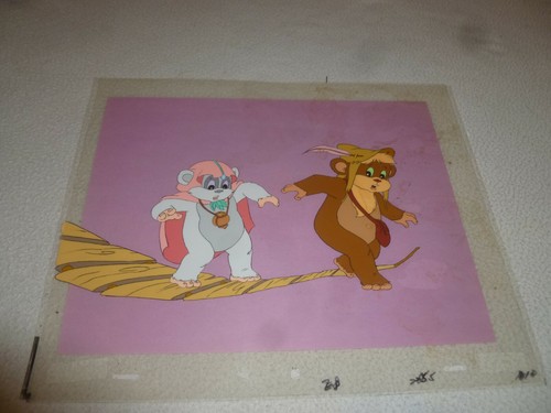 STAR WARS VINTAGE EWOKS CARTOON HANDPAINTED ORIGINAL CEL WICKET TEEBO ...