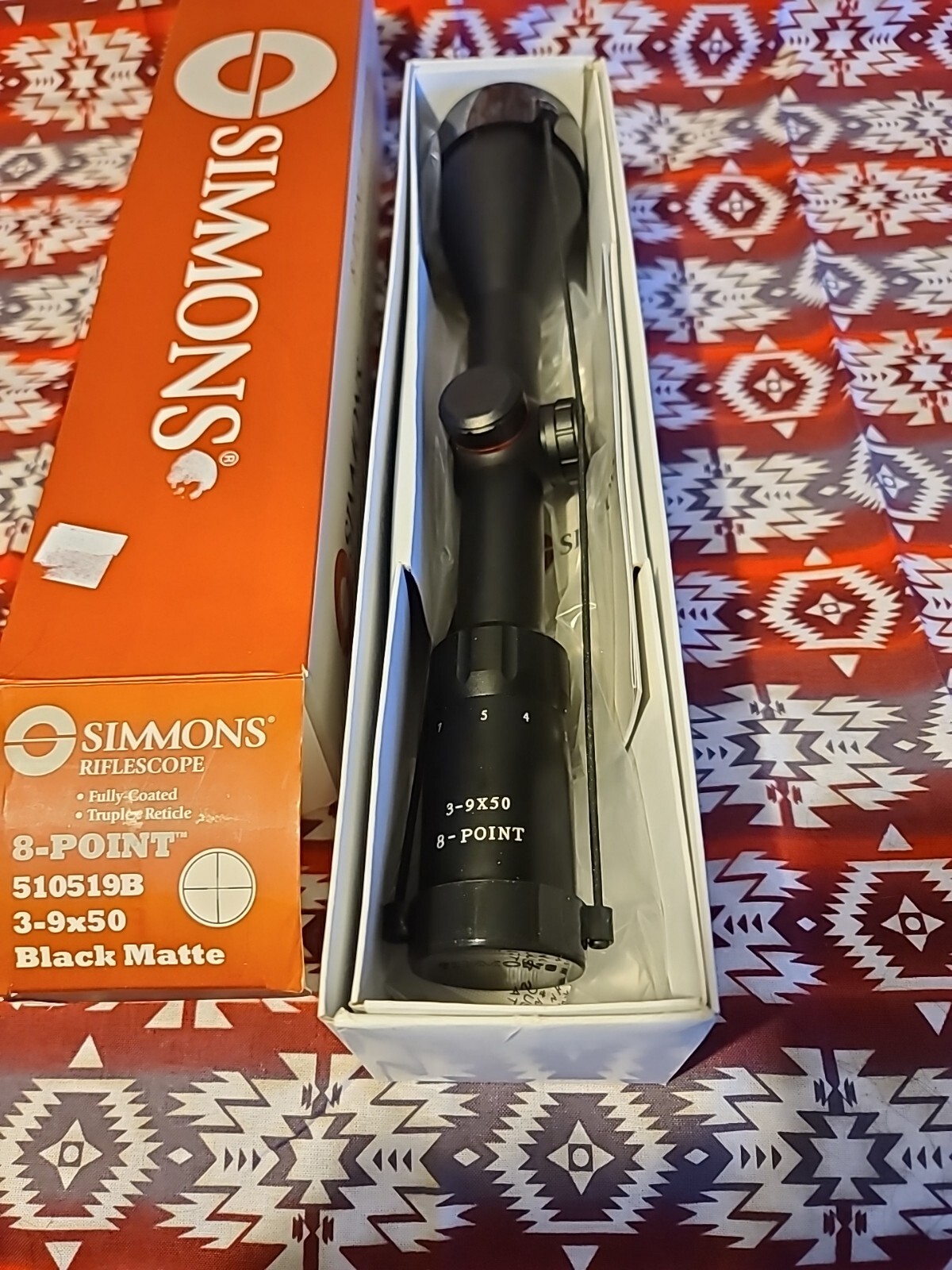 SIMMONS 8-POINT RIFLE SCOPE 3-9X50 MATTE DUPLEX RETICLE WITH CAPS | eBay
