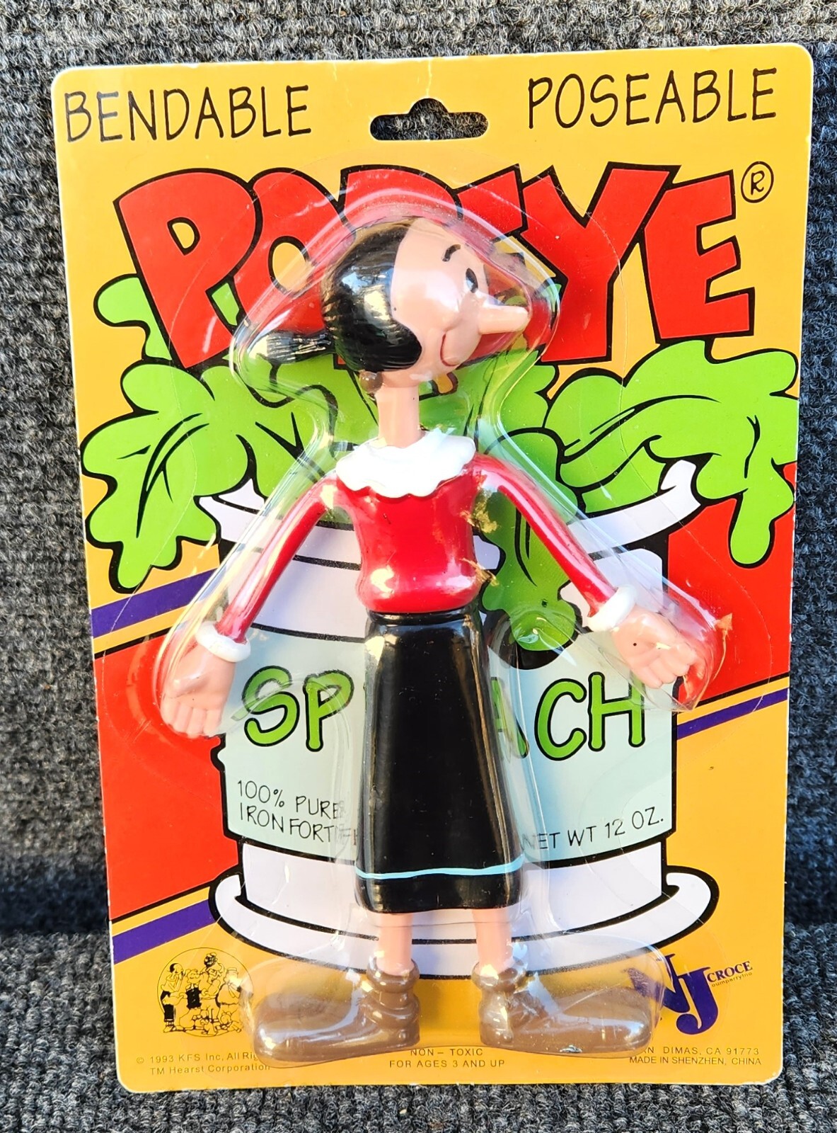 Popeye OLIVE OYL Bendable Figure [2016 Reproduction of 1993 KFS Figure ...