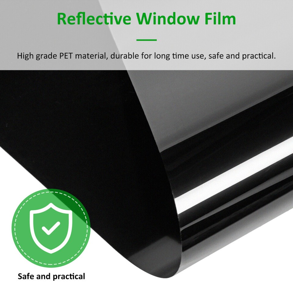 Light-shielding Window Film Adhesive Privacy Obscuring Plastic One Way ...
