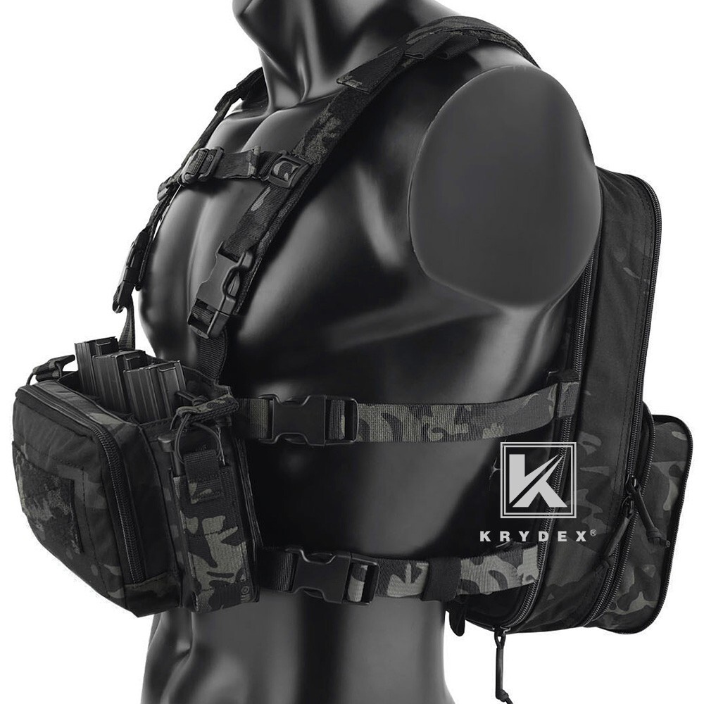 KRYDEX D3CR Chest Rig Harness Mag Pouch & D3 Flatpack Backpack Rucksack ...