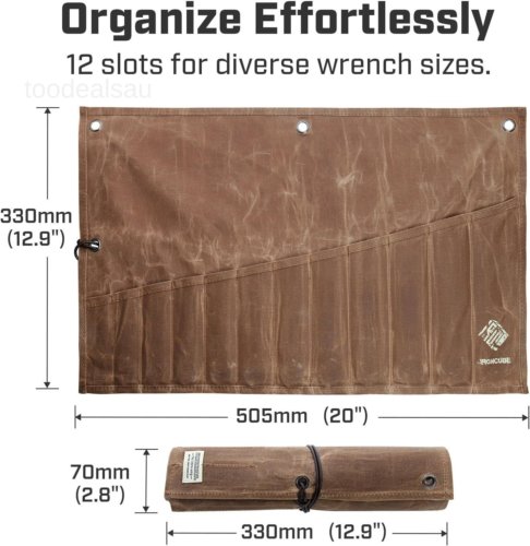 Tool Pouch, Roll-Up Storage Bag for Hand Tools & Wrenches Brown | eBay