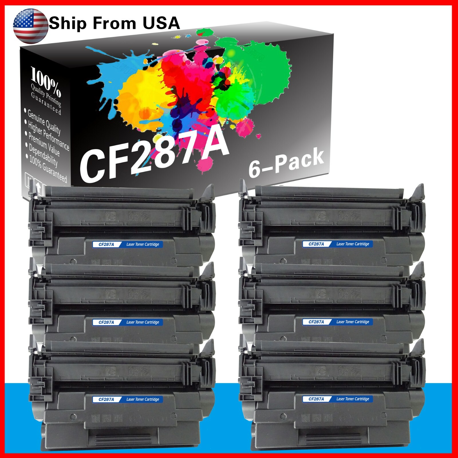 6PK CF287A 287A Toner Cartridge for M506 M506n M506dn M506x Printers | eBay