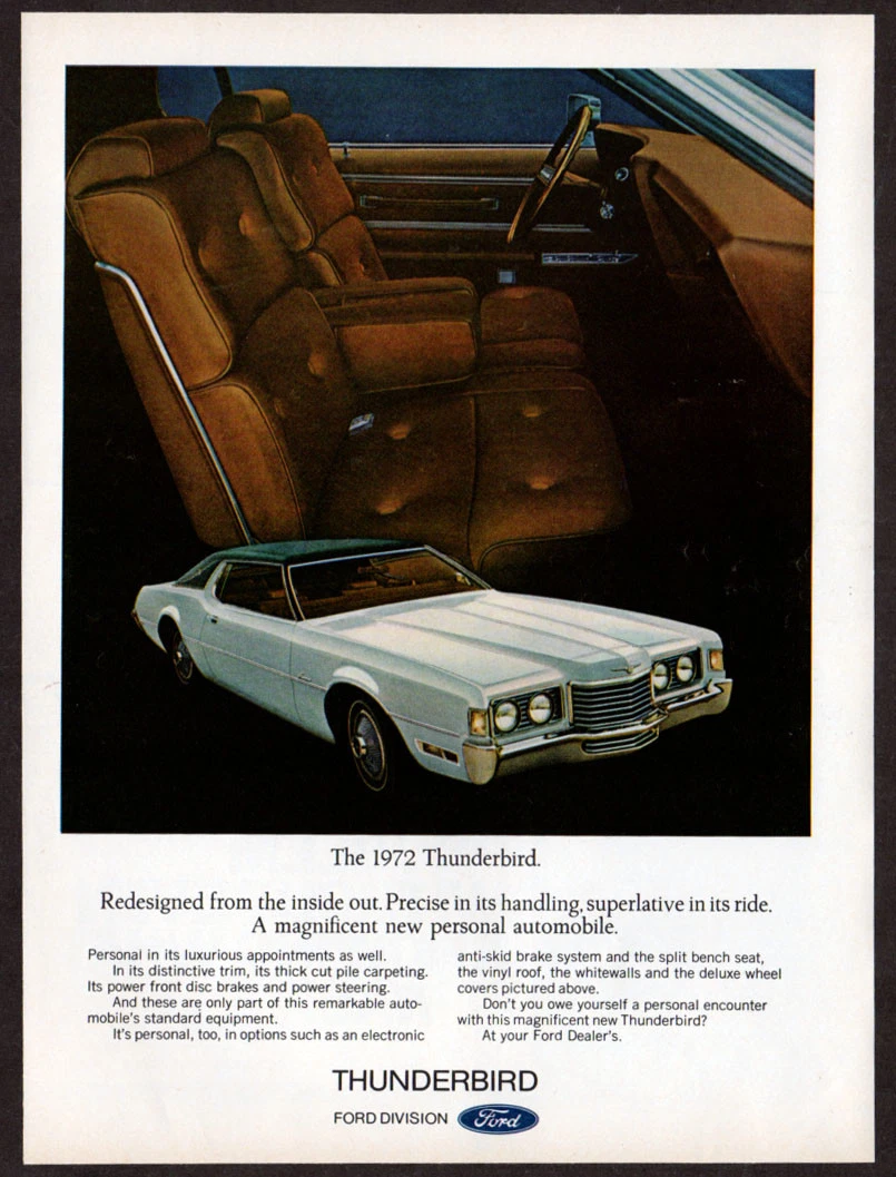 1972 Thunderbird Interior