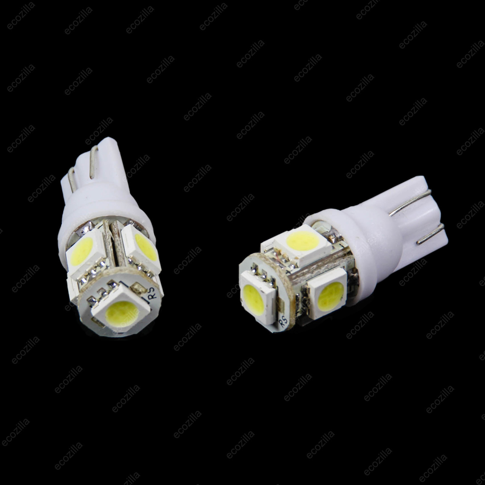 2x White LED 5-SMD T10 Wedge License Plate Tag Light Bulb | eBay