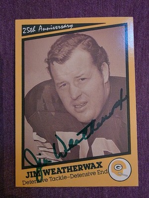 Jim Weatherwax 1990 Packers SB 1 25th Anniversary Autographed Signed ...