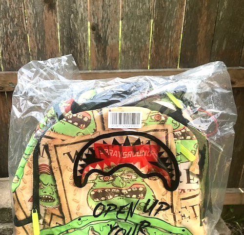 SPRAYGROUND SHREK WANTED Backpack Velour Laptop Compartment Polyester ...