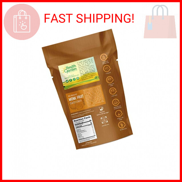 Health Garden Monk Fruit Sweetener, Golden - Non GMO - Gluten Free ...