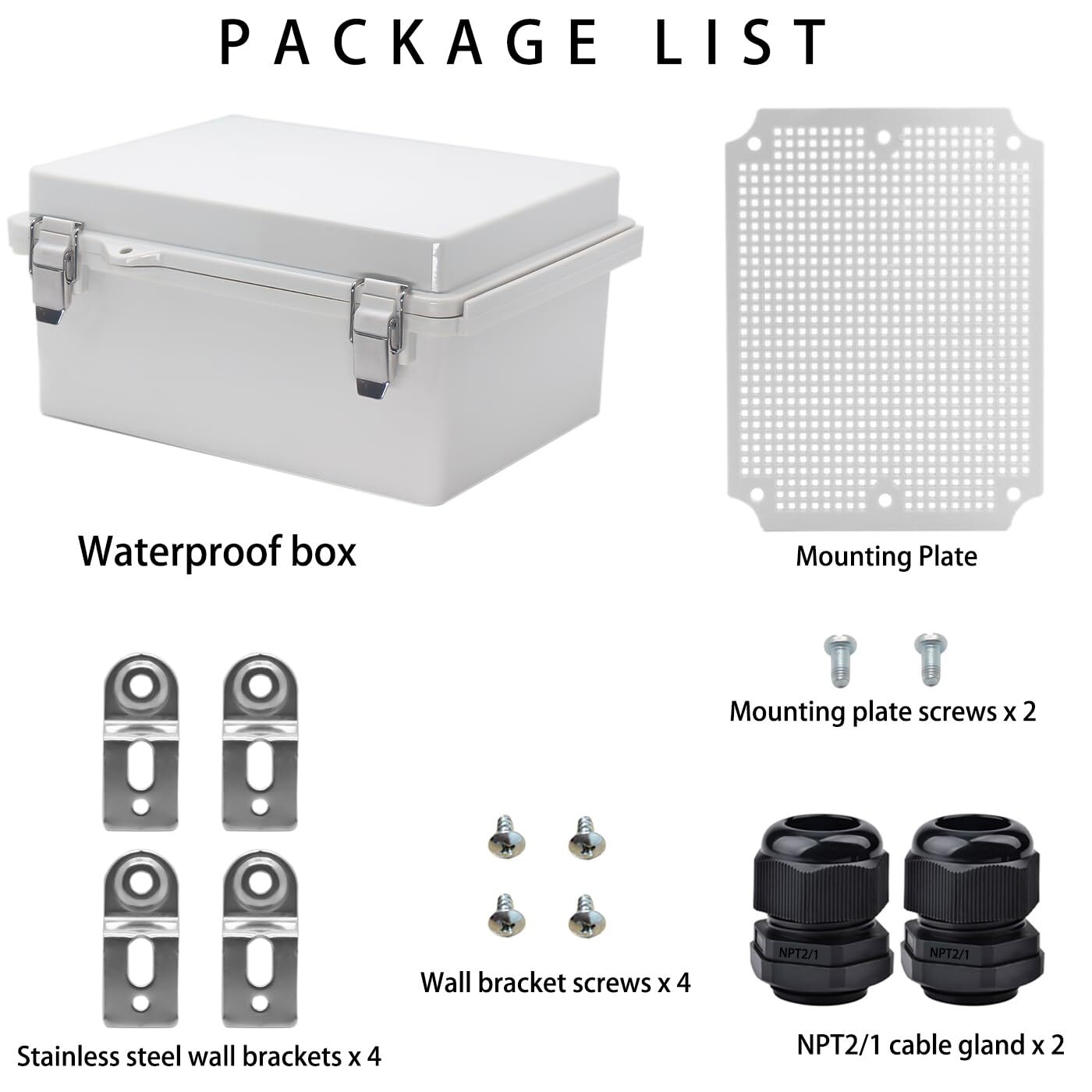 Outdoor Waterproof Electrical Box Junction 8.66" x 6.69" x 4.33", Grey ...