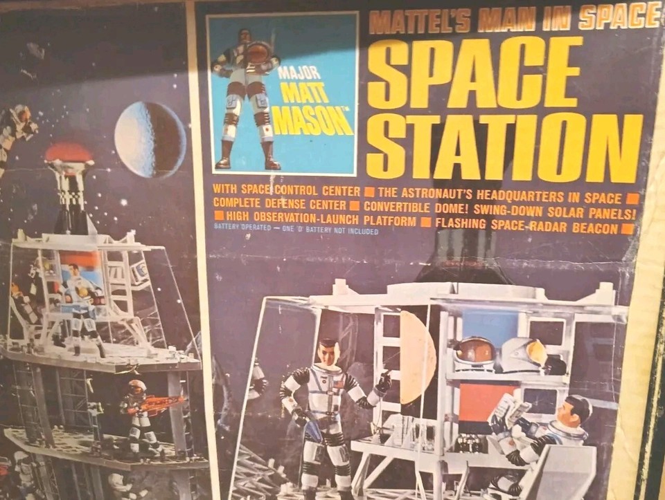 1966 Mattel MAJOR MATT MASON Space Station & Space Crawler DELUXE SET ...