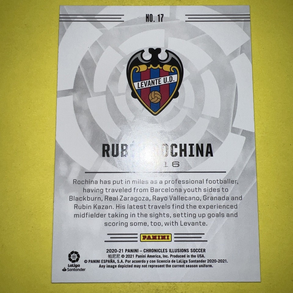 2020-21 Panini Chronicles Illusions LaLiga Soccer #17 Ruben Rochina RC ...