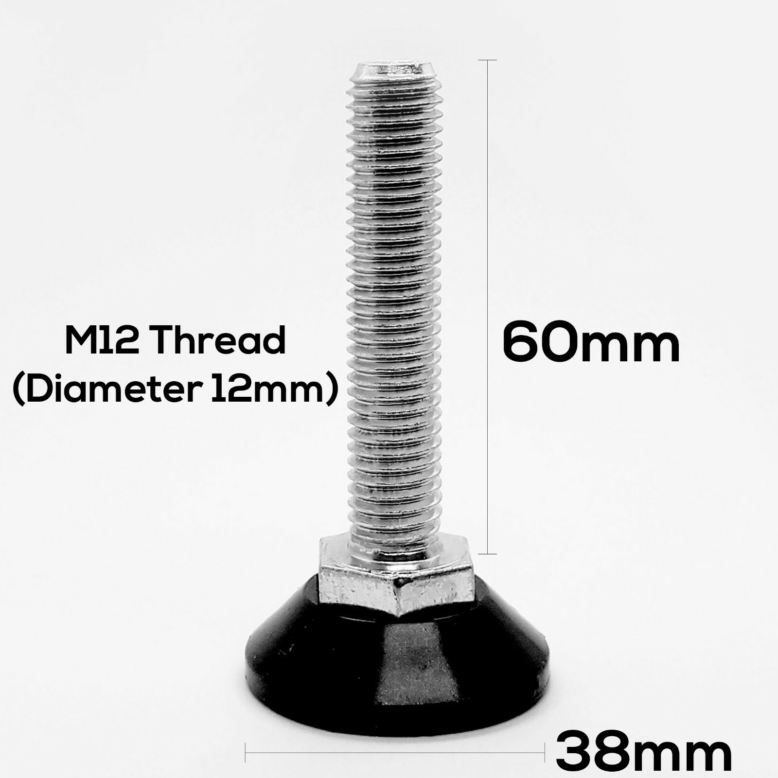 Levelling Machine Feet M8 M10 M12 Screw in Height Adjustable Legs | eBay UK