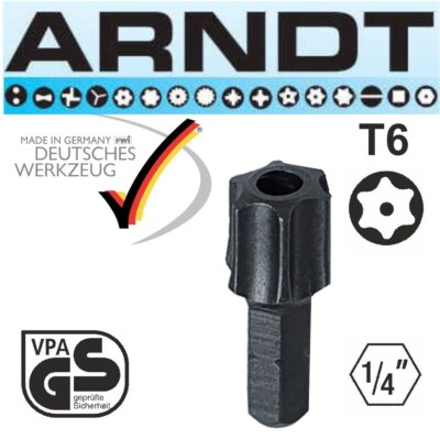 T6 Torx Screwdriver Bit Security Torx Star Bit with Hole Tamperproof S2 ...