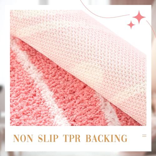 Seashell Rug Pink Bathroom Rugs 2 ft Shell Bath Mat Preppy Rug Cute ...