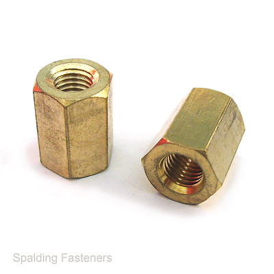 Brass UNC UNF & BSF Manifold Exhaust Extra Long Nuts Harley MG MGB ...