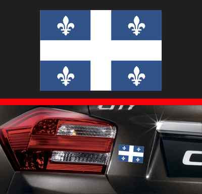 4" Quebec Province Flag Vinyl Decal Bumper Sticker QC Canada Macbook ...