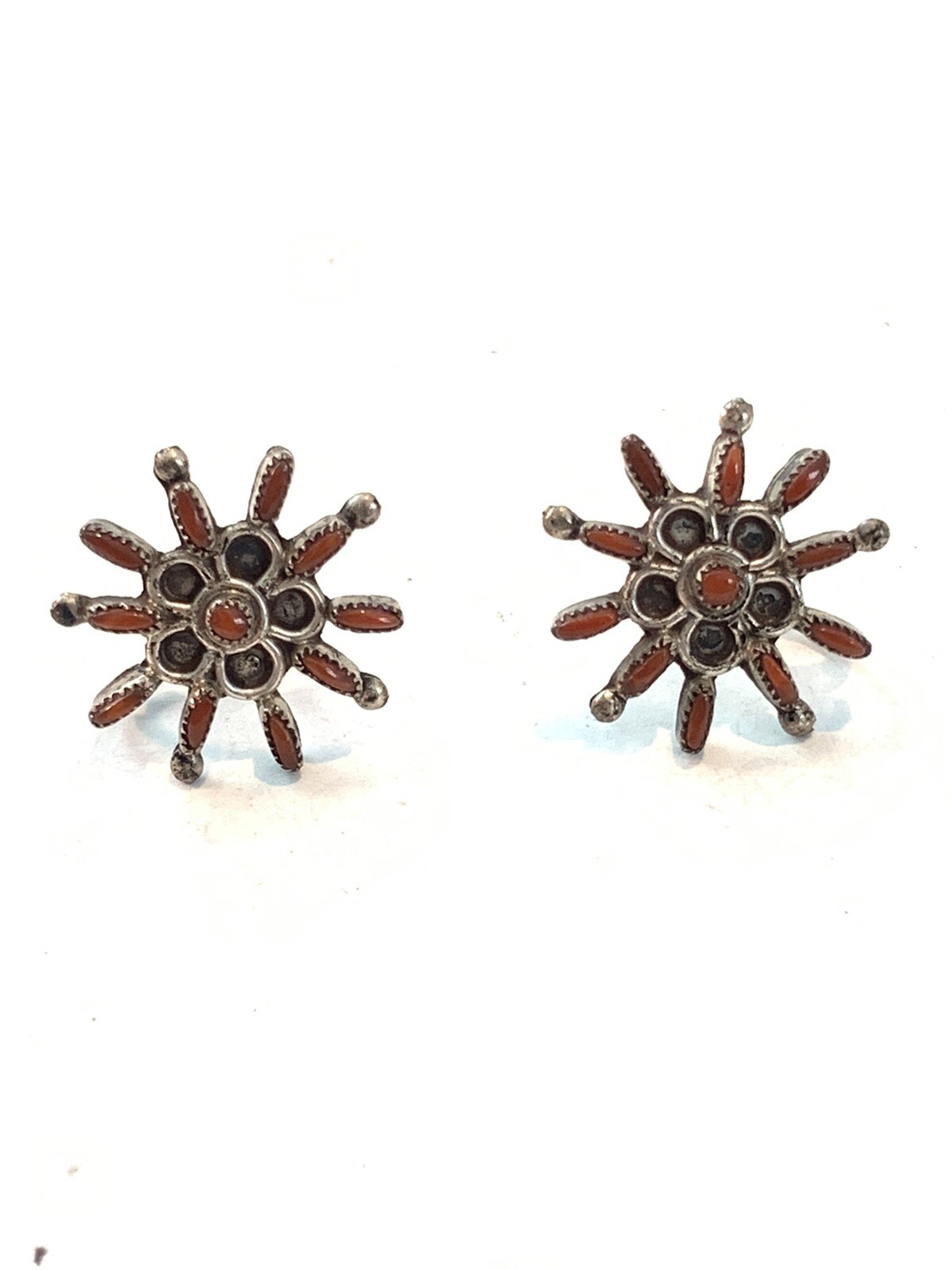 Vintage Native American Starburst Needle Point Coral … - Gem