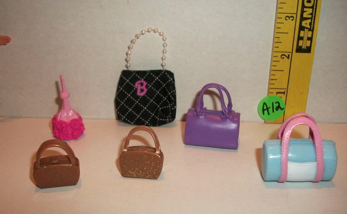 MATTEL LOT OF 6 BARBIE DOLL PURSE AND HANDBAGS ACCESSORY LOT A12 VG ...