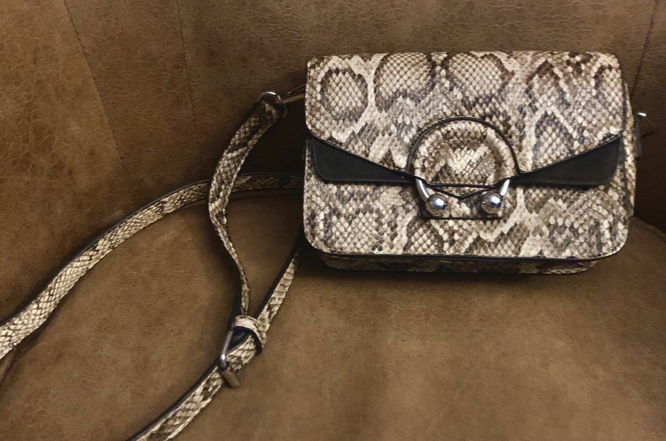 Cute snake print shoulder/cross-body bag, 20x18x6 cm (Skinny Dip) | eBay UK