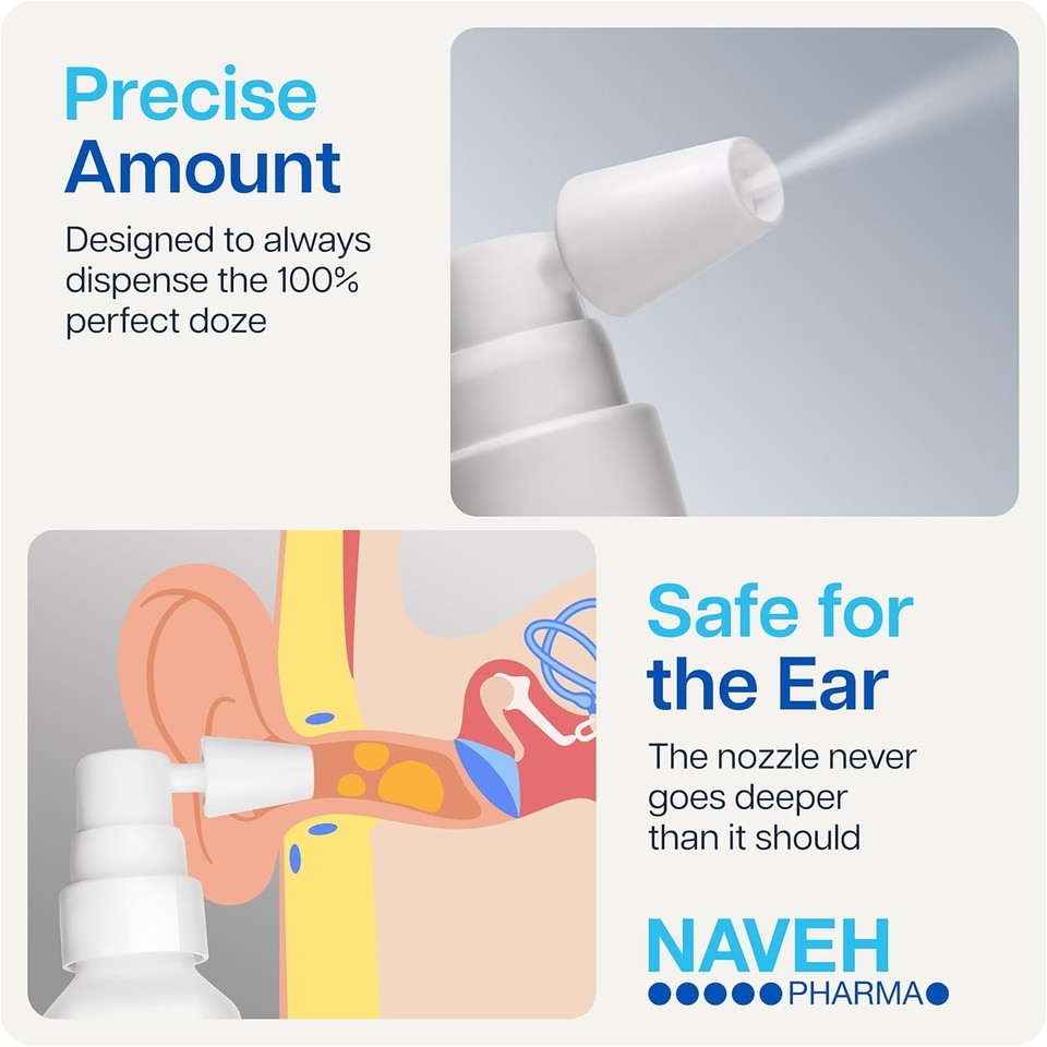NAVEH PHARMA® Otic Guard Natural Ear Spray 3 in 1 Herbal-Oil Blend for ...