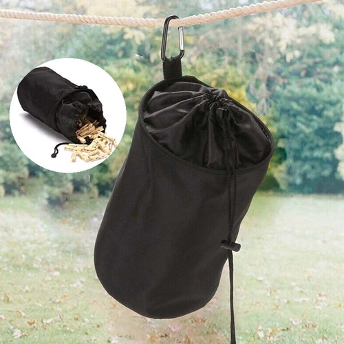 Sturdy Hanging Holder Pin Drawstring Bag Clothes Laundry Clothespin ...