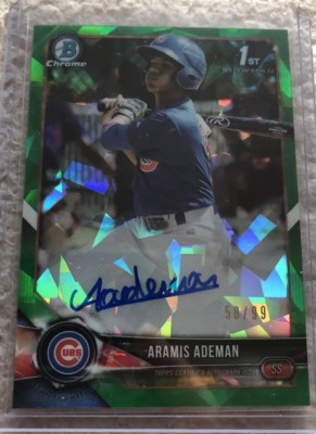 ARAMIS ADEMAN 2018 Bowman Chrome Green Atomic Refractor Auto RC /99 ...
