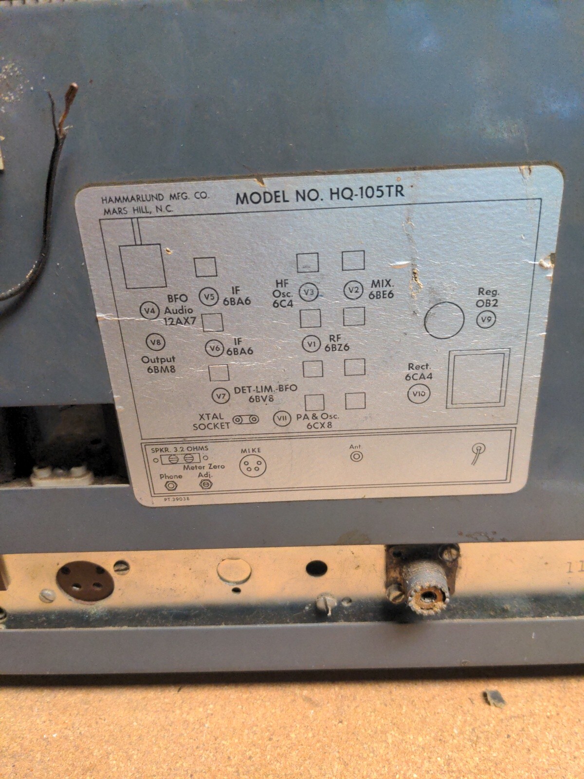 Rare HAMMARLUND HQ-105TR GENERAL COVERAGE RECEIVER / C.B. TRANSMITTER ...