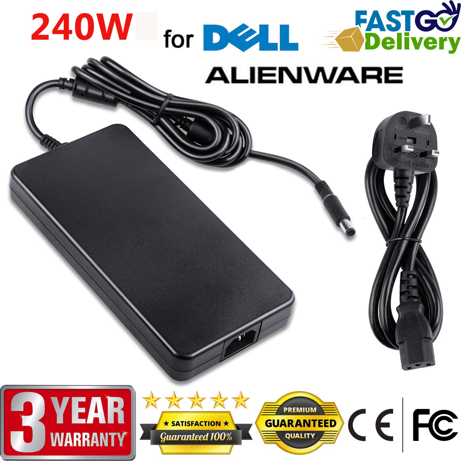 For Dell 240W AC Adapter Laptop LA240PM160 GA240PE1-00 00MFK9 0FWCRC 19 ...