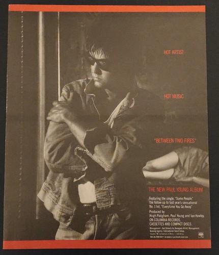 YOUNG, PAUL 1987 trade print ad Between Two Fires album release [10x12] | eBay