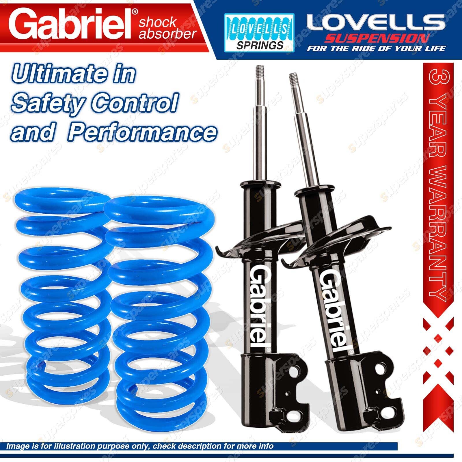 Front Sport Low Gabriel Shocks Lovells + Springs for Subaru Impreza GDB ...