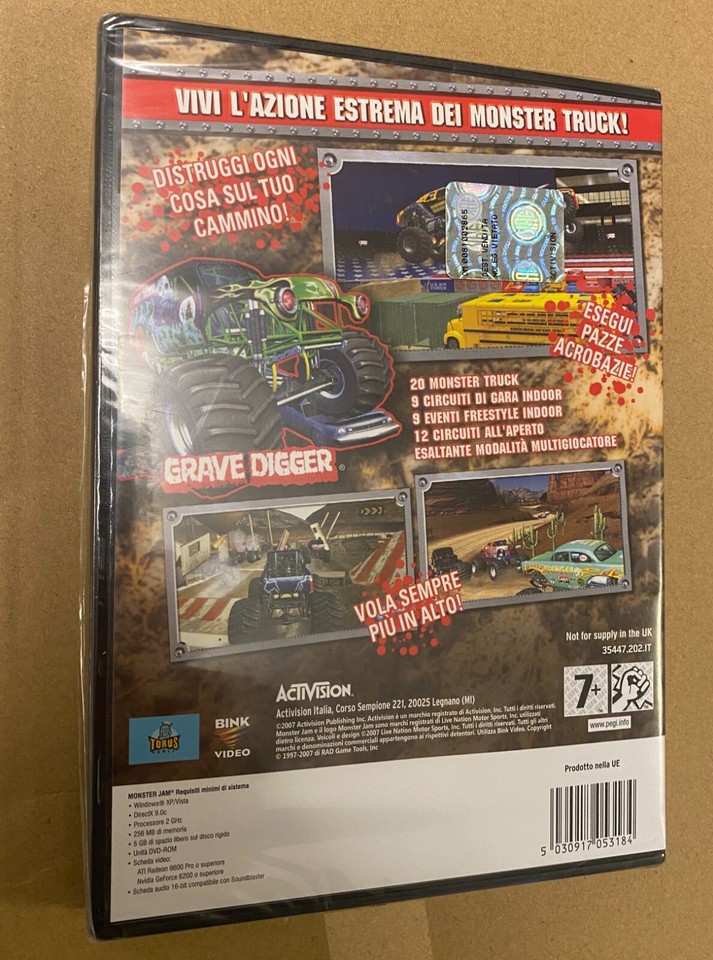 Monster Jam Game PC-DVD ROM New Italian English MonsterJam | eBay