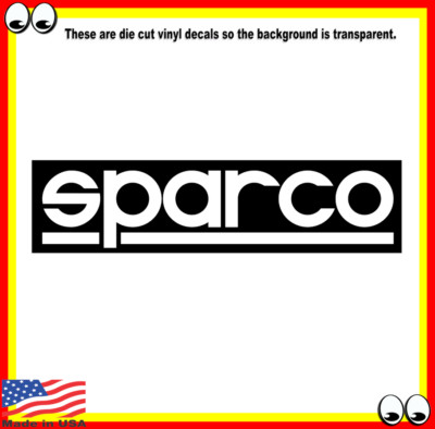 Sparco Vinyl Sticker Decal Logo car van truck tool box lunch locker ...