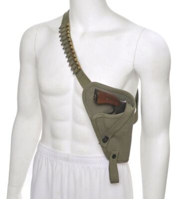 US M3 Victory Revolver Pilots Canvas Shoulder Holster with Shell loops ...