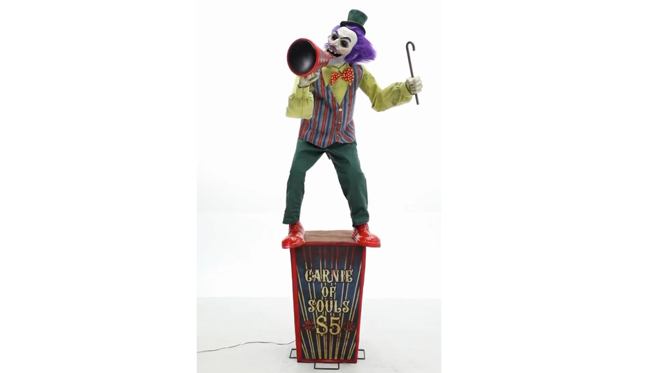 Halloween Servo Carnival Barker Animated Prop Clown Animatronic Circus ...