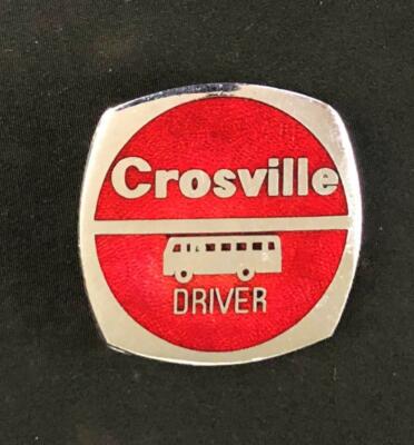 CROSVILLE DRIVER BUS COACH PUBLIC SERVICE TRANSPORT ENAMEL BADGE EMBLEM ...