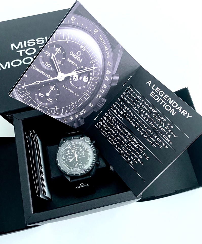 OMEGA X SWATCH SpeedMaster MoonSwatch MISSION TO MOONPHASE-NEW MOON ...